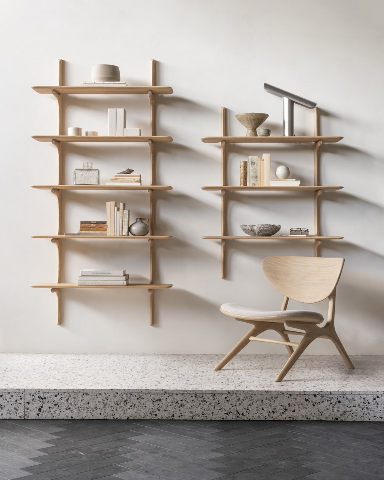 PI Wall Shelf Wandregal Ethnicraft 3 Regale: B 100 x T 35 x H 126 cm | 3 Regale: B 100 x T 35 x ...