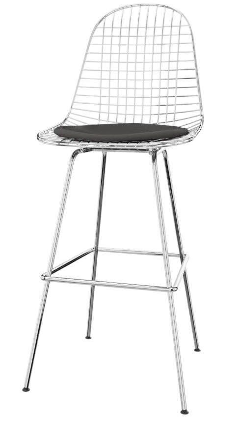 Eames Wire Bar Stool Barhocker Medium mit Sitzpolster Vitra | VITRA 41226500