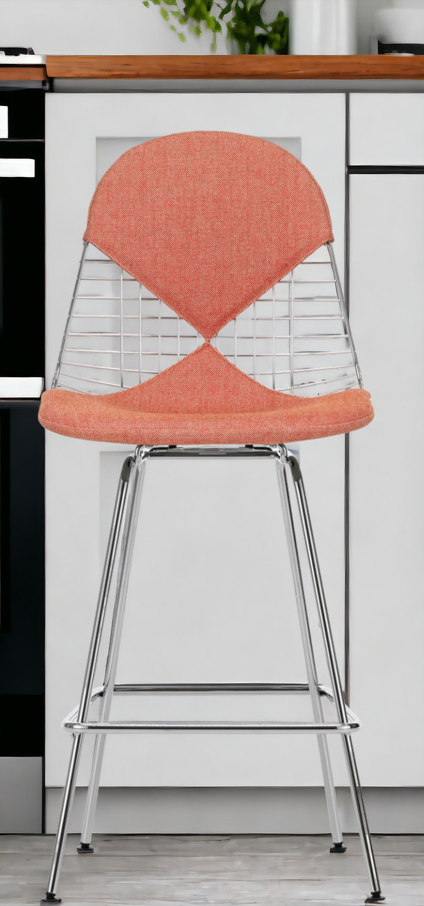 Eames Wire Bar Stool Barhocker Medium mit Sitz- und Rückenpolster Vitra | VITRA 41226600