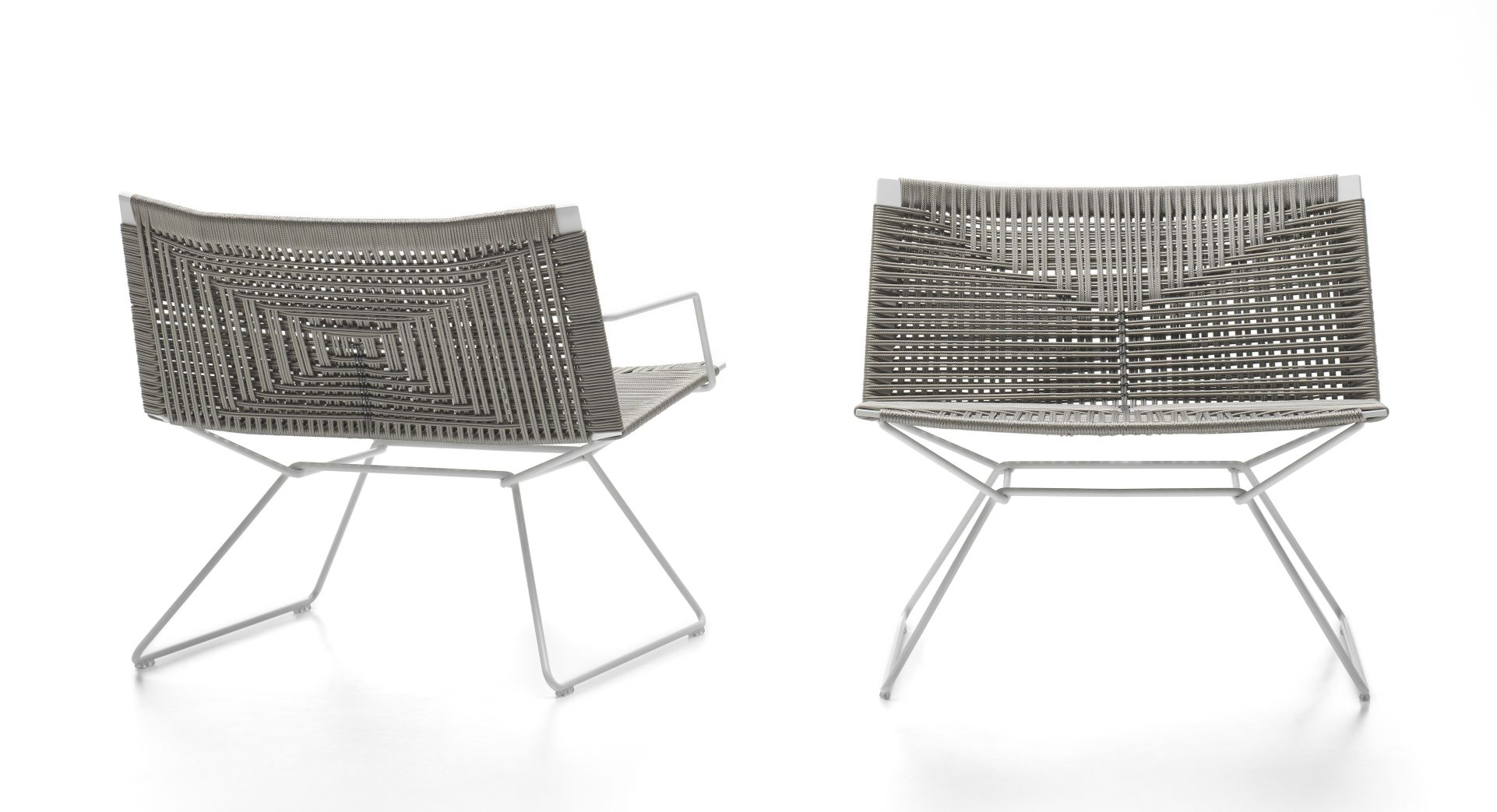 Neil Twist Armchair MDF Italia | Mit Armlehnen | Glänzend Silbergrau ...