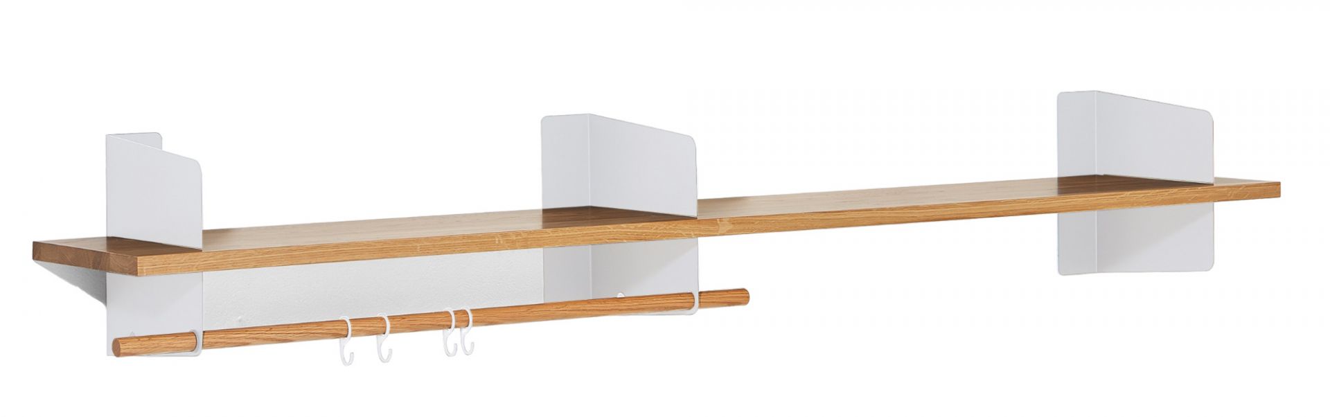 Atelier Wandregal / Garderobe mit Stange und 4 Haken Richard Lampert ...