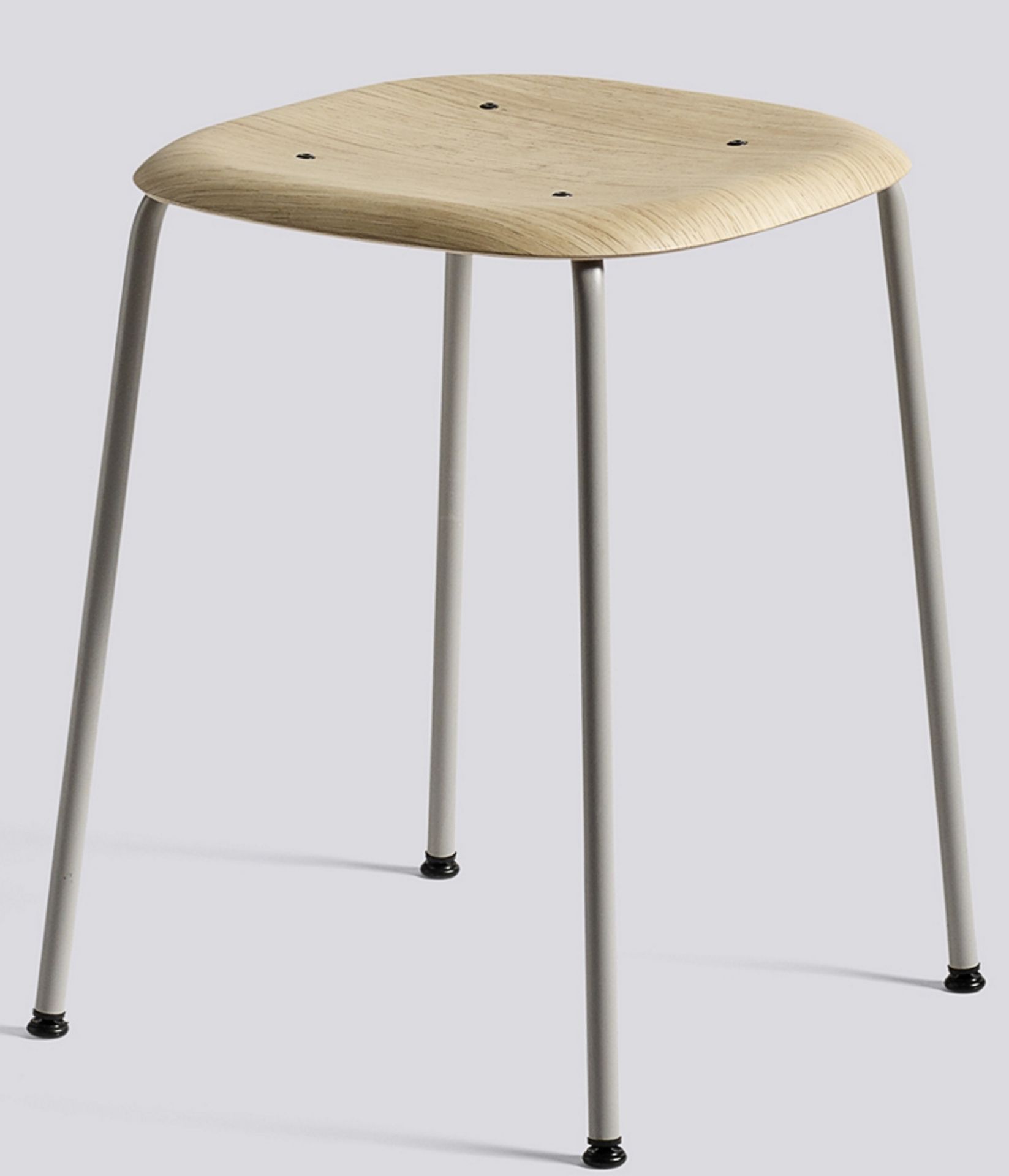 Soft Edge 70 Stool Hocker Hay-soft grau / Eiche matt lackiert | soft ...